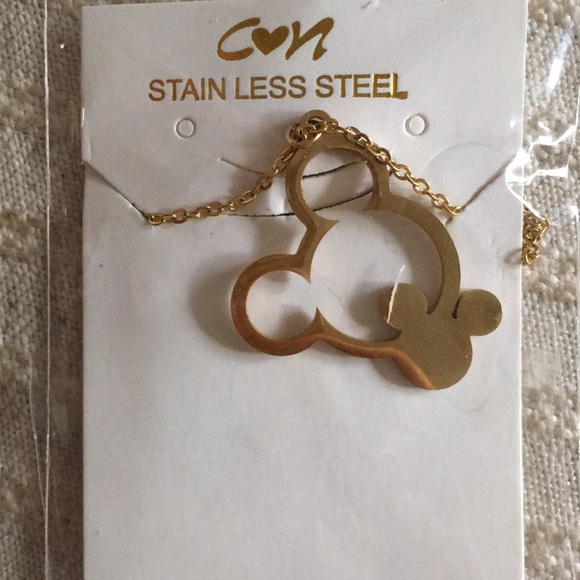 Disney | Jewelry | Mickey Mouse Gold Colored Disney Necklace | Poshmark